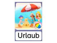 German Picture Cards: Letter U by Teach Simple