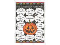 German: What is Halloween? | Fact Sheet Poster and Writing by Teach Simple