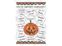 German: What is Halloween? | Fact Sheet Poster and Writing by Teach Simple