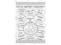 German: What is Halloween? | Fact Sheet Poster and Writing by Teach Simple