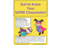 Get to Know Your Super Classmates Back to School Activity by Teach Simple