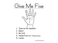 Give Me Five Poster by Teach Simple