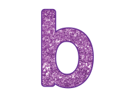 Glitter Letters, Numbers & Symbols - Purple Glitter by Teach Simple