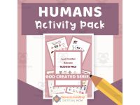 God Created Humans Activity Pack by Teach Simple