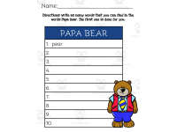 Goldilocks and the Three Bears | Making Words by Teach Simple