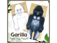 Gorilla | Paper Bag Puppet | Animal Craft | Ape by Teach Simple