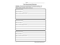 Government Services Examples Worksheet by Teach Simple