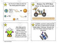 Grade 4 Solar System Math Task Cards by Teach Simple