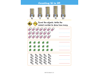 Grade K: Beginning Math Numbers 1-20 Printable Workbook by Teach Simple