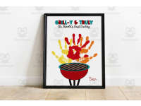 Grill Handprint Craft, Personalized Father's Day Gift for Daddy ...