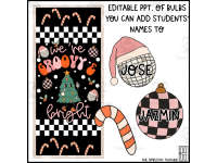 Groovy and Bright Retro Christmas Door Decoration Kit or December ...