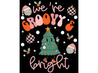 Groovy and Bright Retro Christmas Door Decoration Kit or December ...