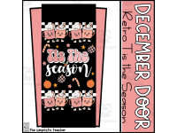 Groovy Retro Christmas Door Decoration Kit or December Bulletin Board ...