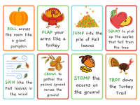 Gross Motor Movement Cards: Fall & Thanksgiving Theme by Teach Simple