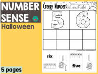 Halloween Creepy Numbers 1-10 by Teach Simple