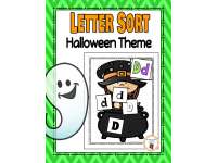 Halloween Letter Sort by Teach Simple