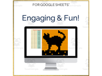 Halloween Operations with Fractions Pixel Art Activity by Teach Simple