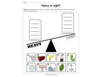 Heavy or Light Worksheet by Teach Simple