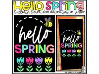 Hello Spring Bulletin Board, Door Decoration, or Poster by Teach Simple