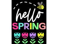Hello Spring Bulletin Board, Door Decoration, or Poster by Teach Simple