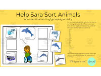 Help Sara Sort Animals - non-identical sorting/grouping activity by Teach Simple
