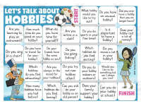 Hobbies Speaking Game by Teach Simple