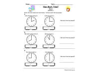 How Much Time Passed To The Hour Worksheet by Teach Simple