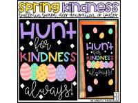 Hunt for Kindness Easter/Spring Bulletin Board Kit, Door Decoration Set ...