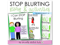 I Can Stop Blurting, Social Skills Story & Activities, For Boys and ...