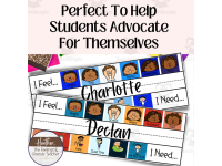 I Feel, I Need.. SEL Themed Desk Name Tags by Teach Simple