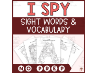 I Spy Sight Words and Vocabulary Spelling and Coloring Pages by Teach ...
