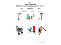 Identify Simple Machines Worksheet by Teach Simple
