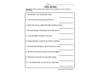 Identifying Verb Tenses Worksheet by Teach Simple