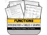 Introduction to Functions with Tables & Graphs NOTES & PRACTICE by ...