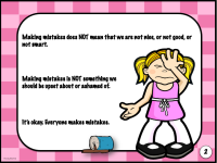 It's Okay To Make Mistakes, Social Skills Story and Activity For Girls ...