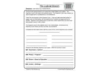 Judicial Branch Worksheet by Teach Simple