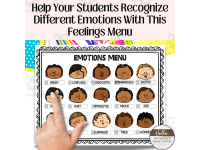 Kid Feelings Faces and Emotions Menu-- Chart and Reference Poster by ...