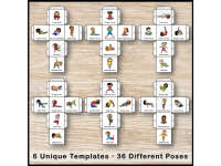 Kids Yoga Dice Games with 36 Different Poses by Teach Simple