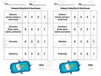 Kindergarten Writing Rubric by Teach Simple