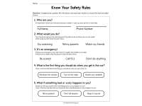 Know Your Safety Rules Worksheet by Teach Simple