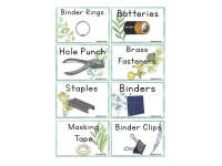 Leaf and Flower Watercolor Classroom Labels by Teach Simple