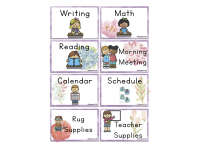 Leaf and Flower Watercolor Classroom Labels by Teach Simple