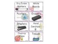 Leaf and Flower Watercolor Classroom Labels by Teach Simple