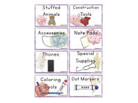 Leaf and Flower Watercolor Classroom Labels by Teach Simple