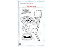 Learning about Healthy Foods Matching Worksheet by Teach Simple