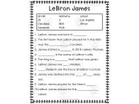 Lebron James No Prep Packet | Black History Printable by Teach Simple