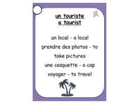 Les Vacances - French Taboo Speaking Game - Vacation vocabulary by ...