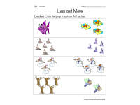 Less and More Worksheet by Teach Simple