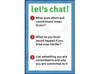 Let's Chat Conversation Cards | "Giving Up Is Easy, Effort Wins" by ...