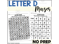Letter D Mazes Worksheets by Teach Simple